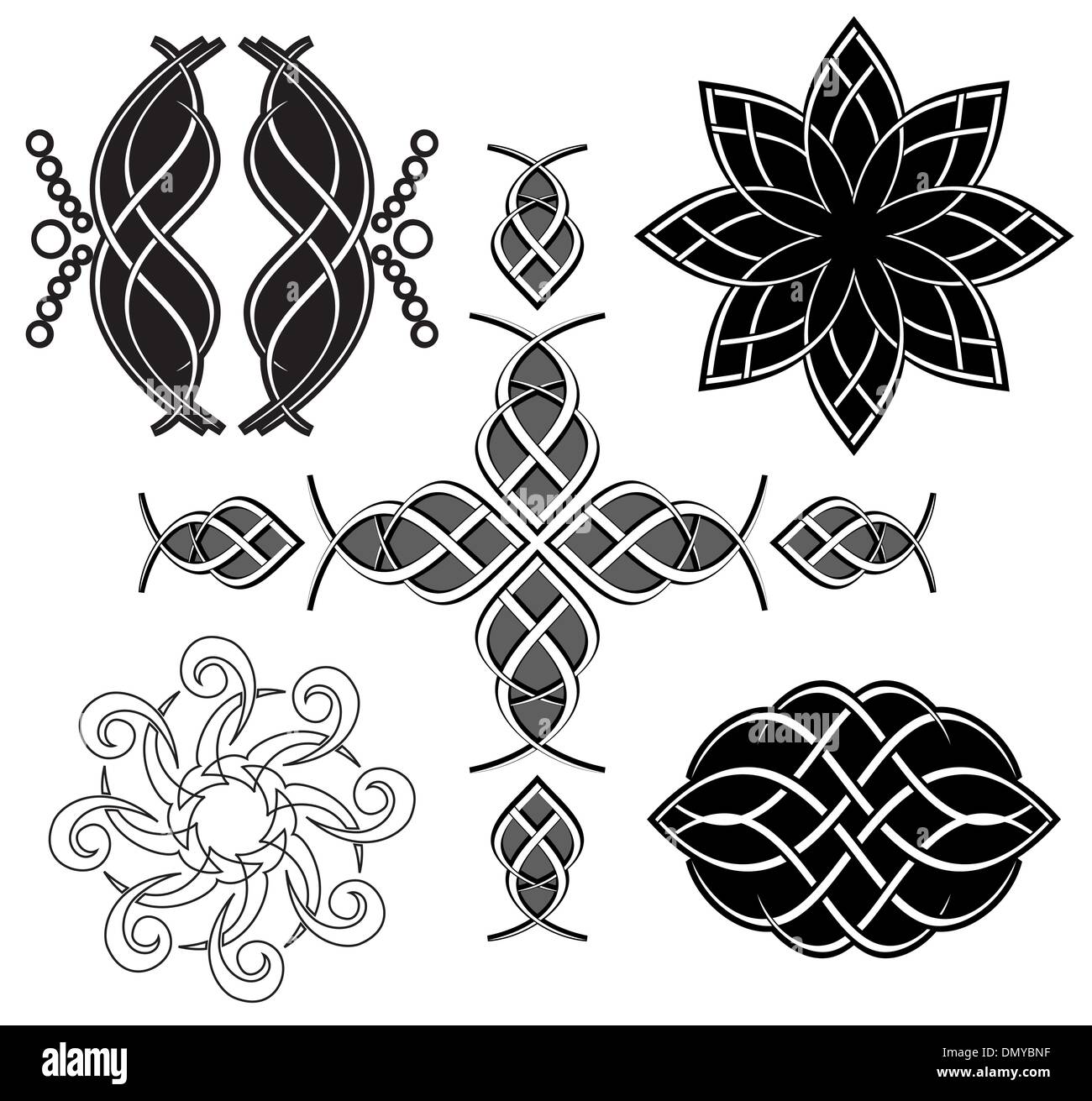 set of vector black tracery for design Stock Vector Image & Art - Alamy