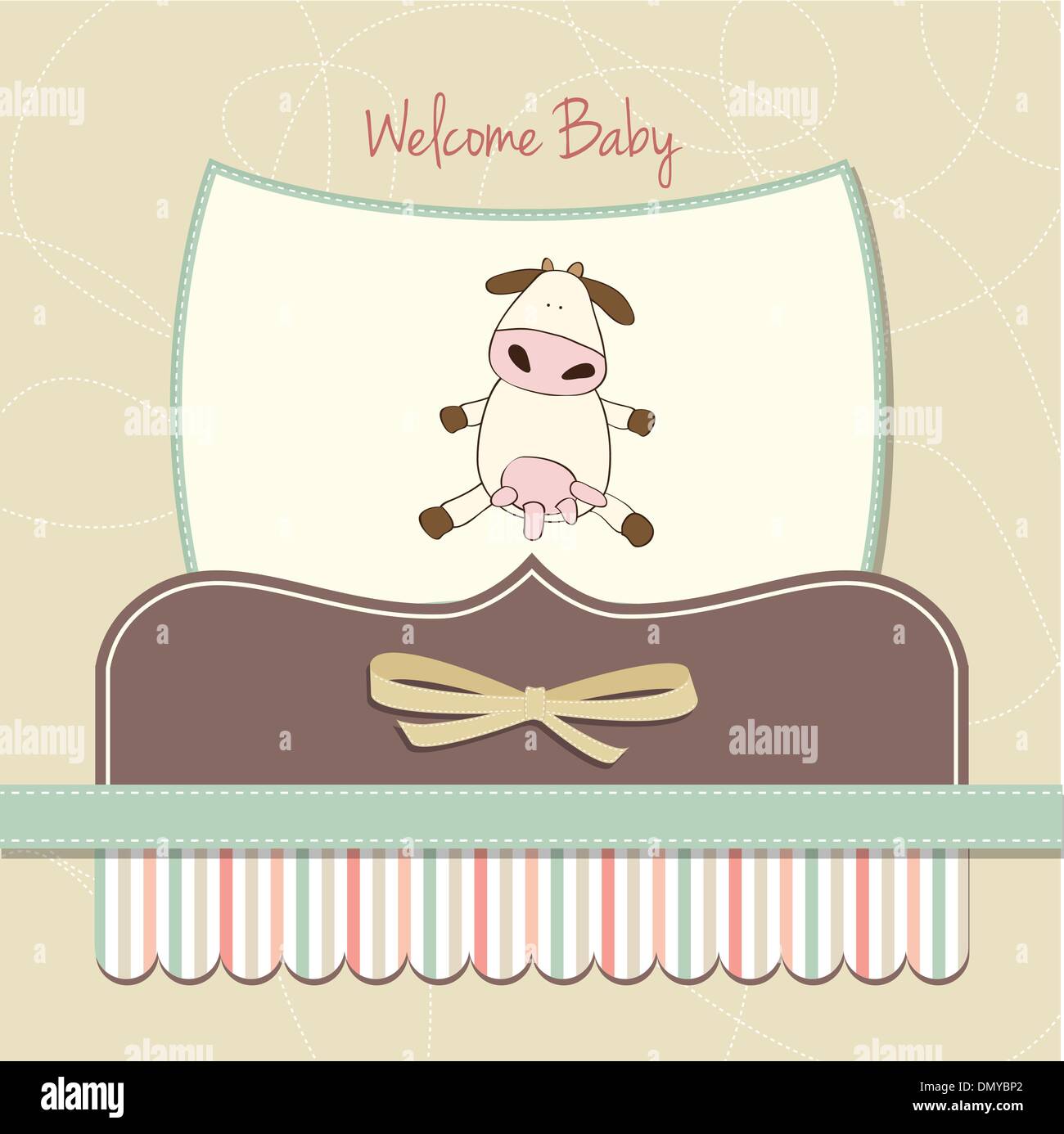 fun greeting card with cow Stock Vector Image & Art - Alamy