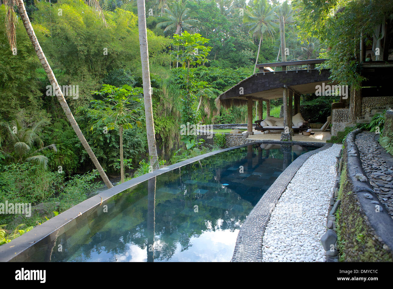 Swimming pool at a home in Ubud, Bali, Indonesia Stock Photo - Alamy