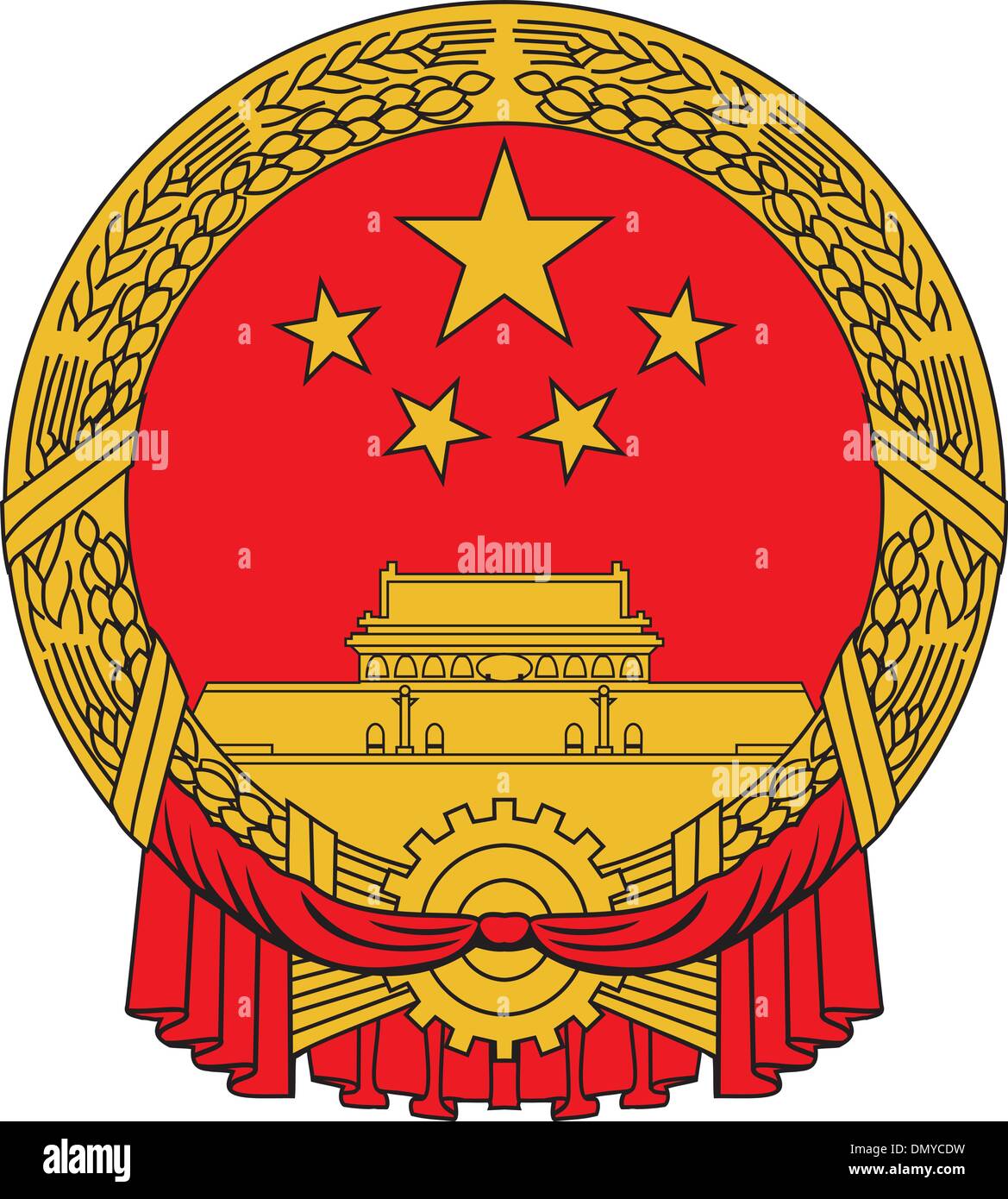 China flag flag pole Stock Vector Images - Alamy