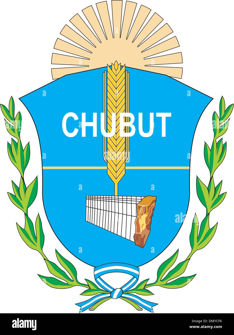 Flag of chubut Stock Vector Images - Alamy