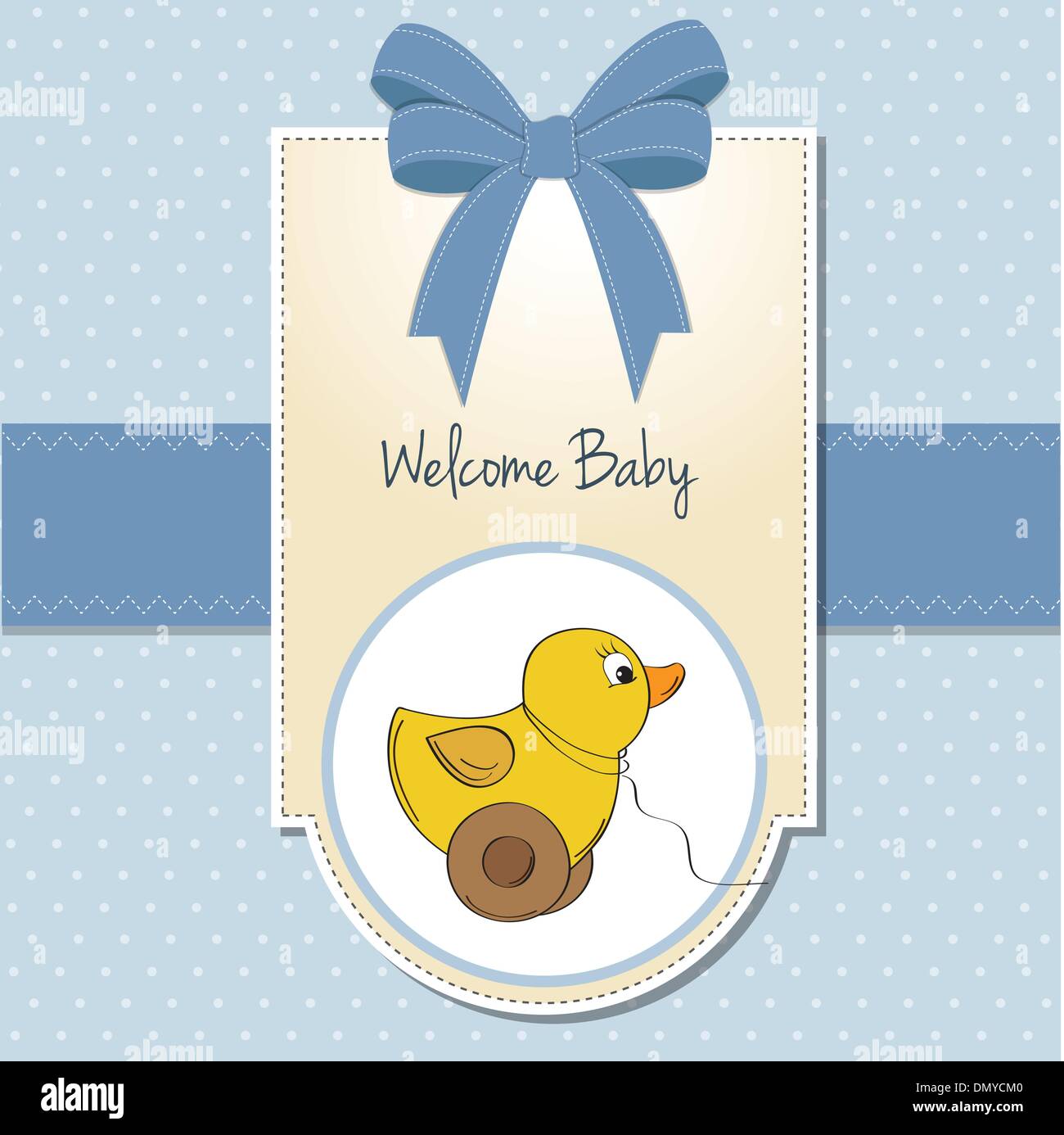 welcome baby card with duck toy Stock Vector Image & Art - Alamy