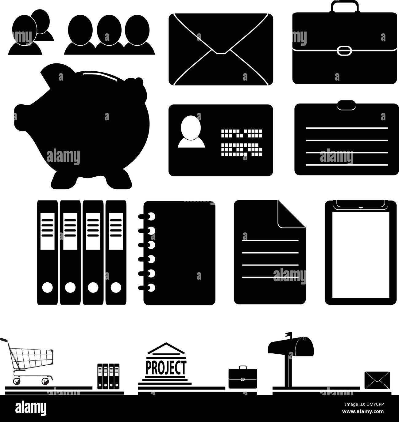 Set business commerce icons Stock Vector Images - Alamy