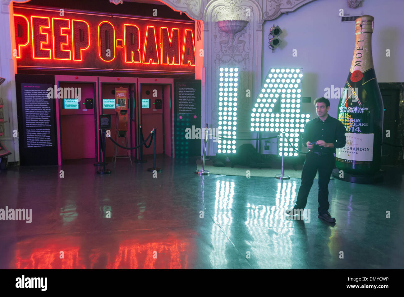 New York, USA. 17th Dec, 2013. Two seven-foot-tall numerals "1" and "4 ...