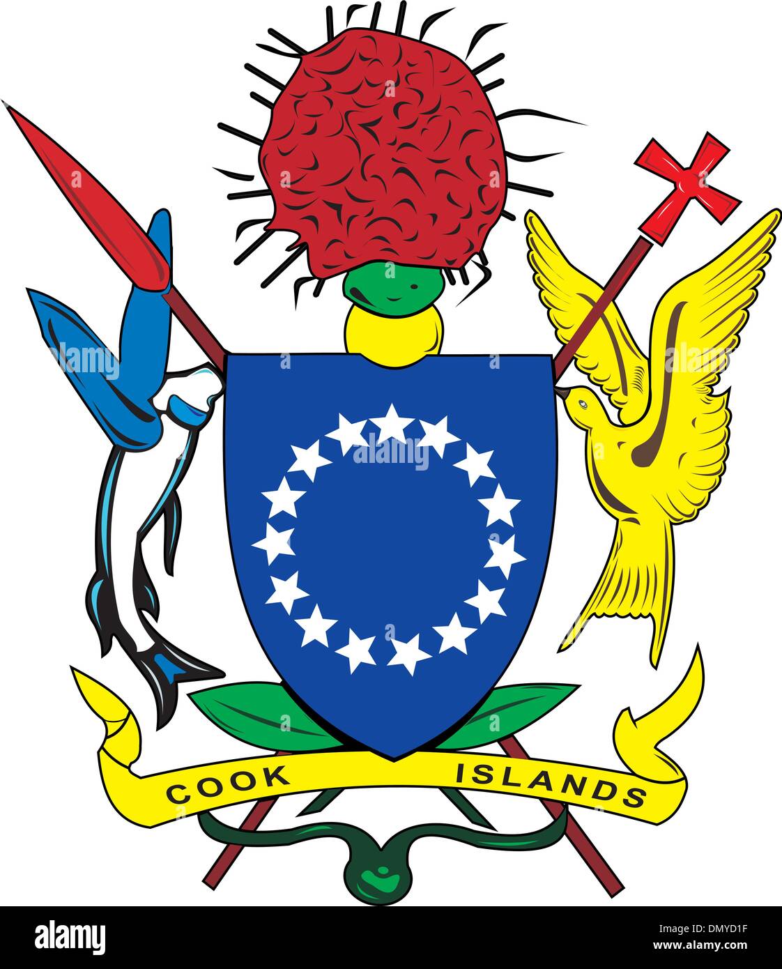 Cook islands coa Stock Vector Image & Art - Alamy