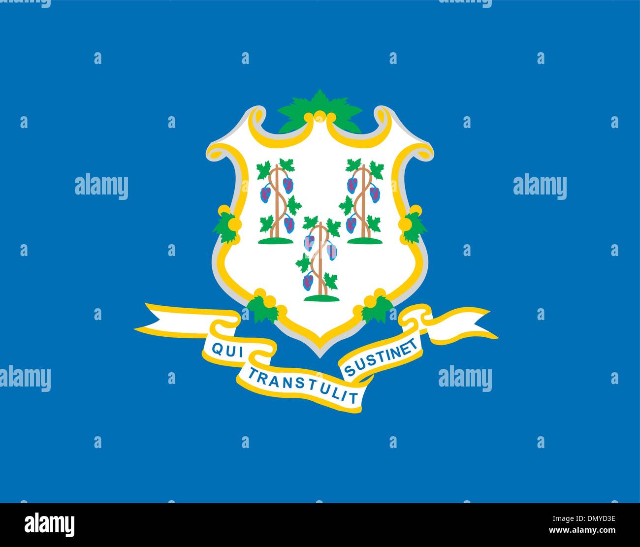Connecticut national flag Stock Vector Images - Alamy