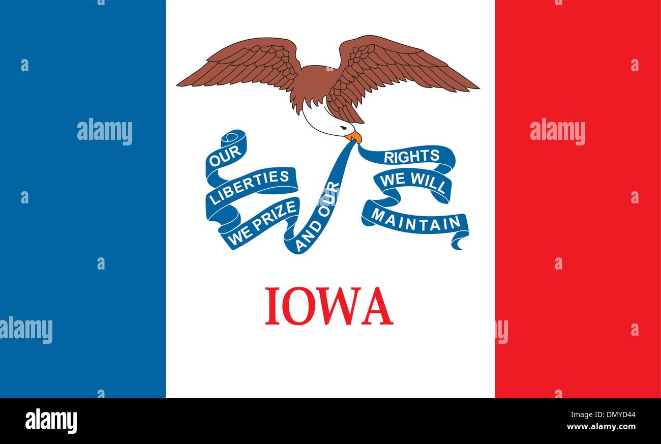 Iowa waving flag Stock Vector Images - Alamy