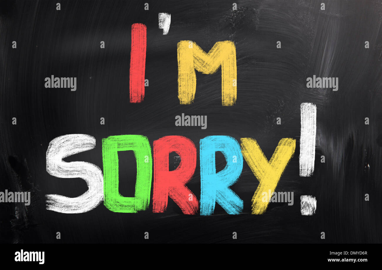 I'm Sorry Concept Stock Photo - Alamy