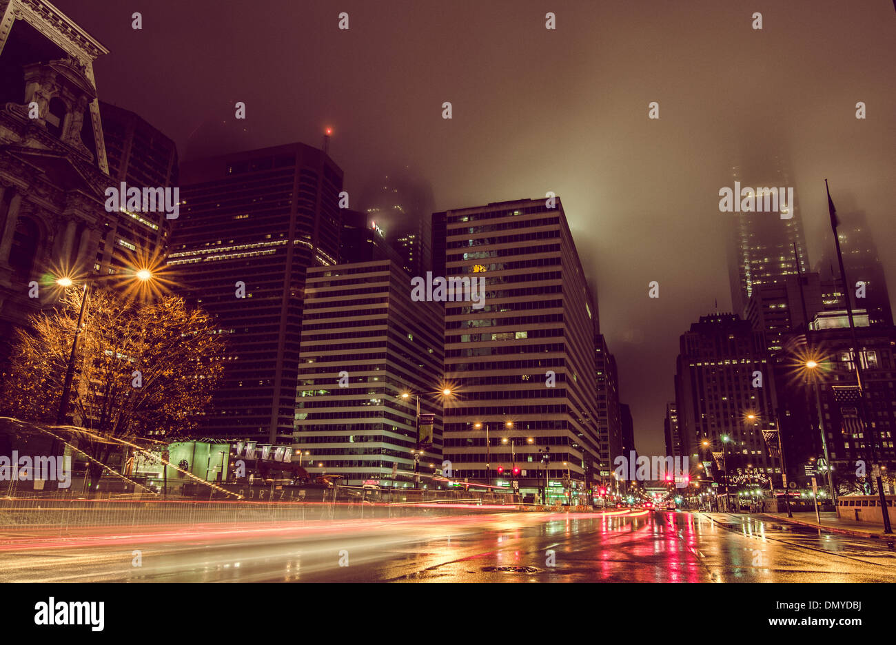 Philadelphia skyline winter hi-res stock photography and images - Alamy