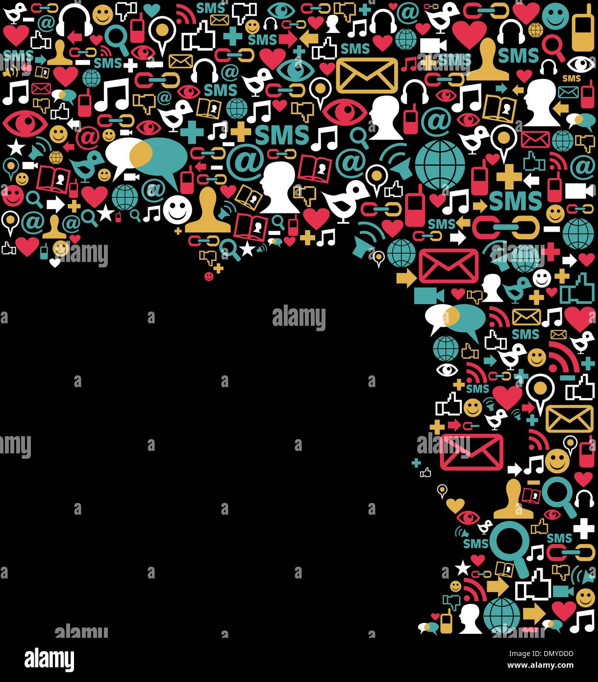 Social media network icons background Stock Vector Image & Art - Alamy