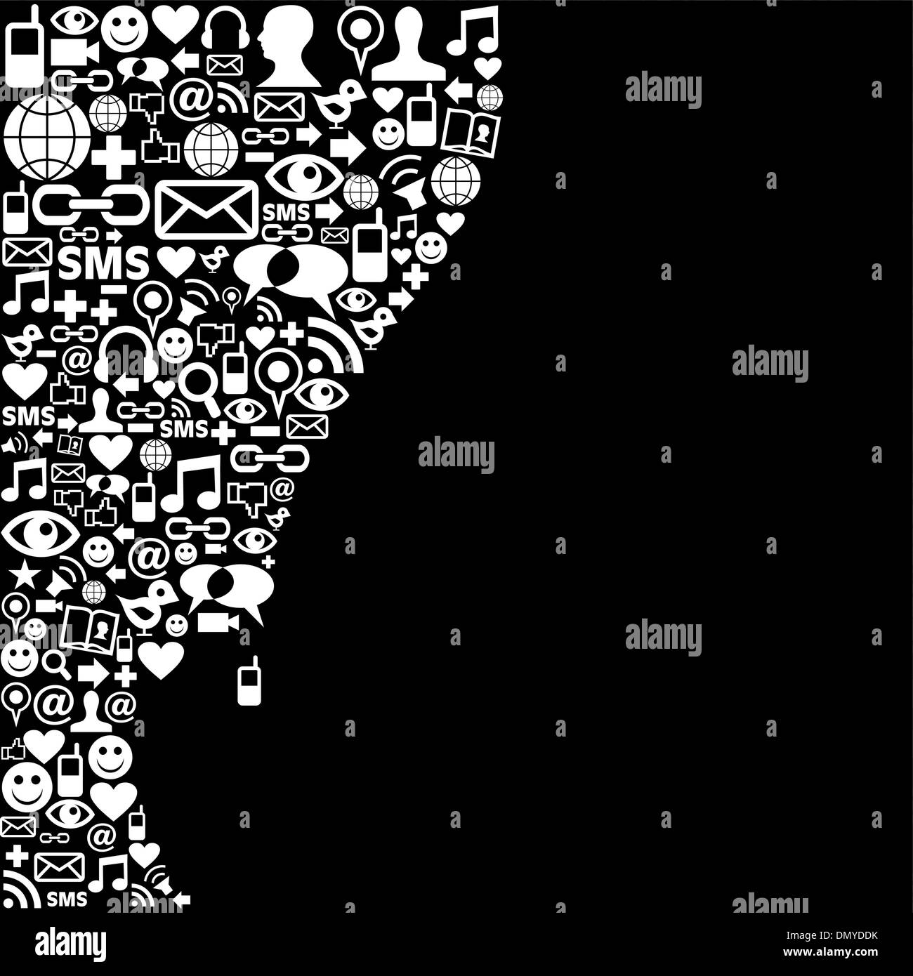 Social media wave background Black and White Stock Photos & Images - Alamy