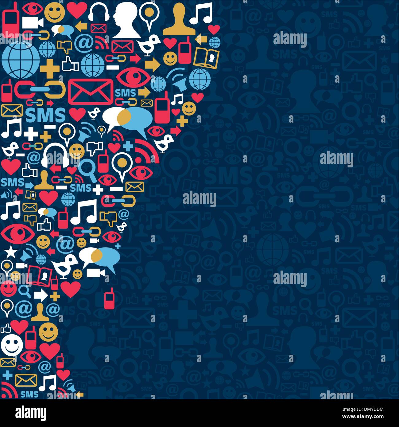 Social media network icon background Stock Vector Image & Art - Alamy
