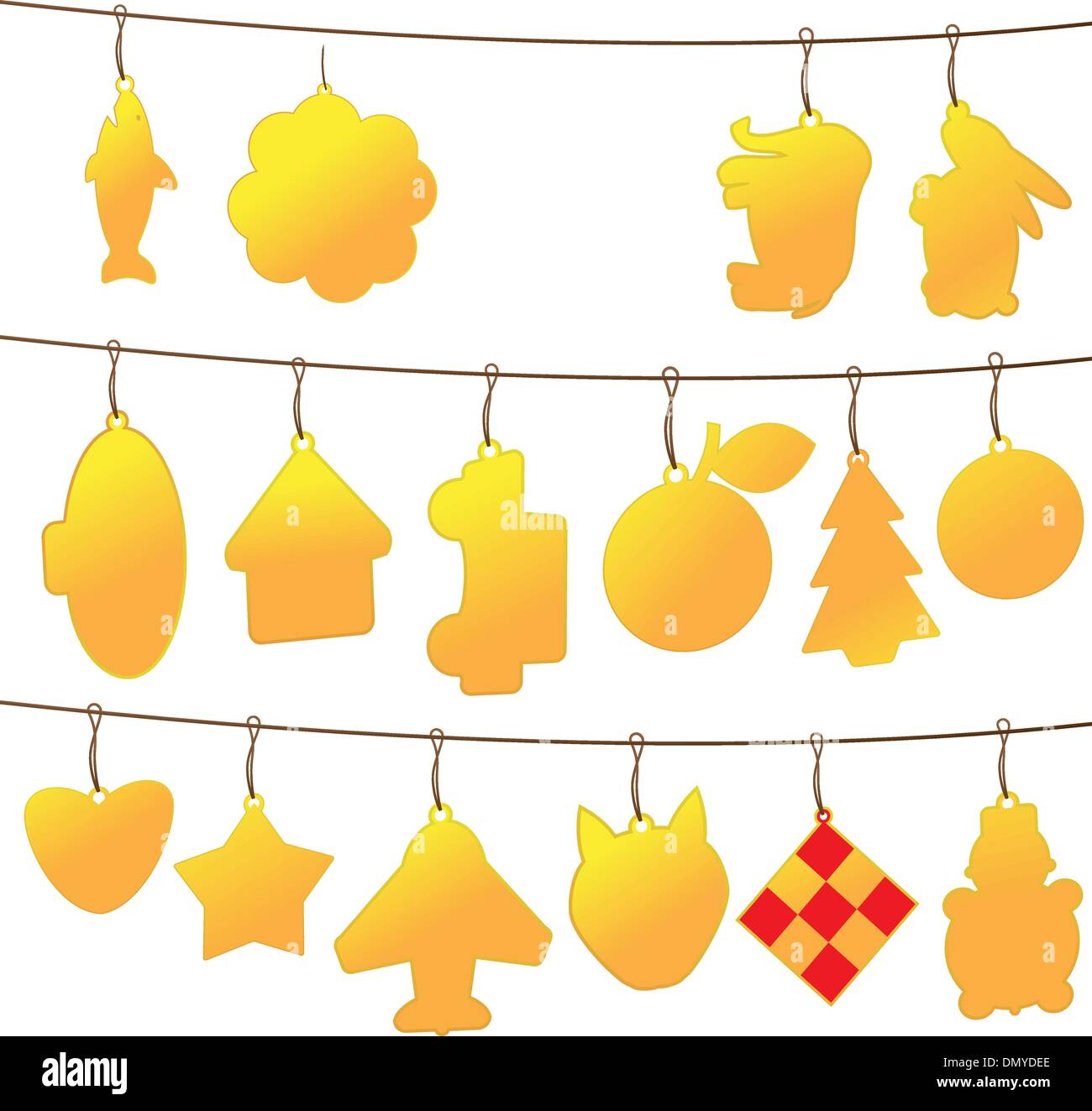 Blank golden coupon ticket Stock Vector Images - Alamy