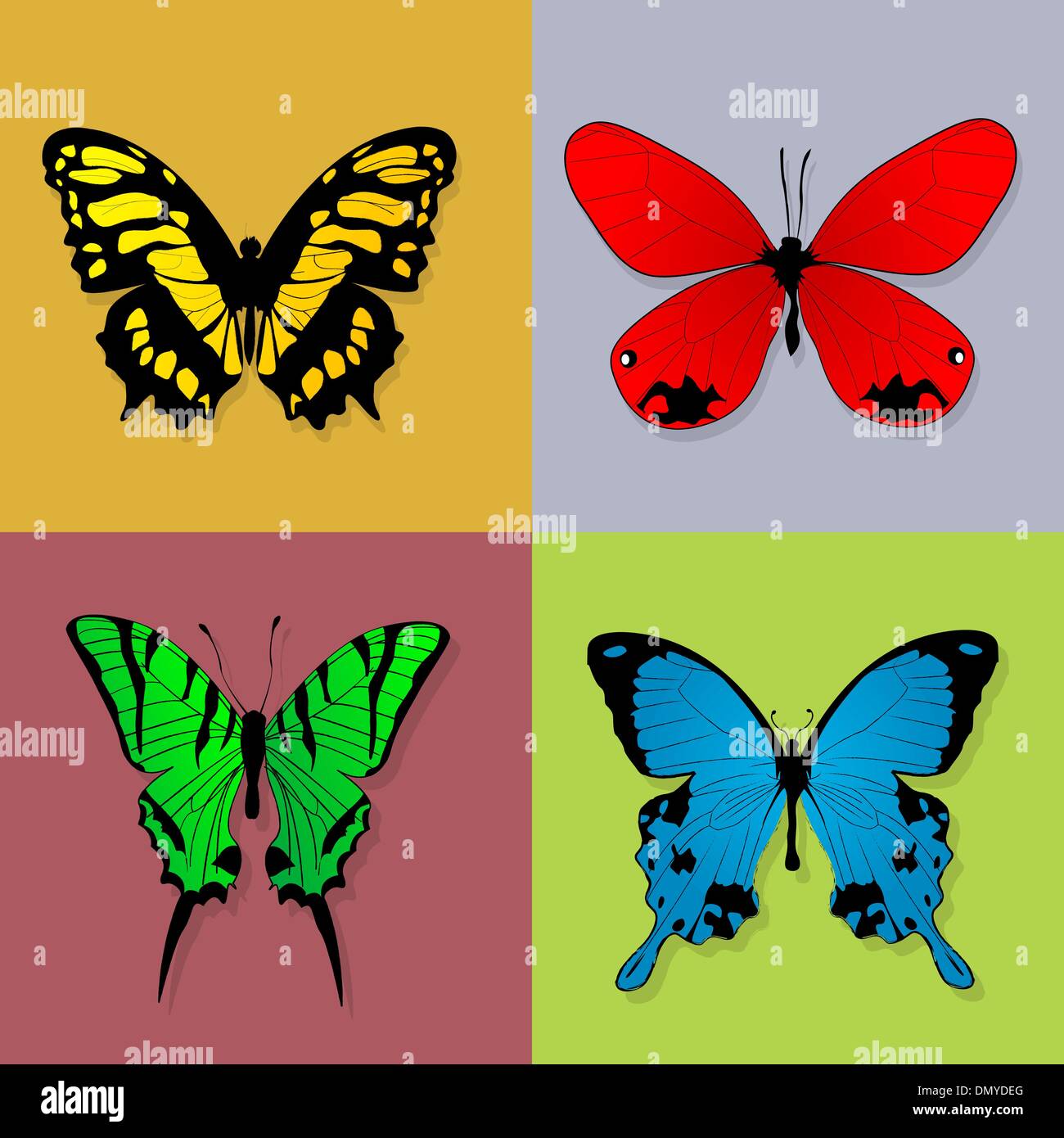Science blue butterflies Stock Vector Images - Alamy