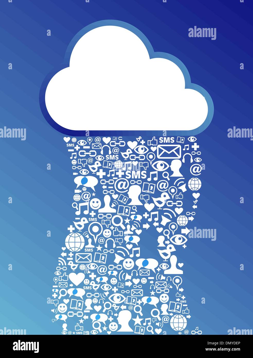 Cloud computing social media network background Stock Vector Image ...