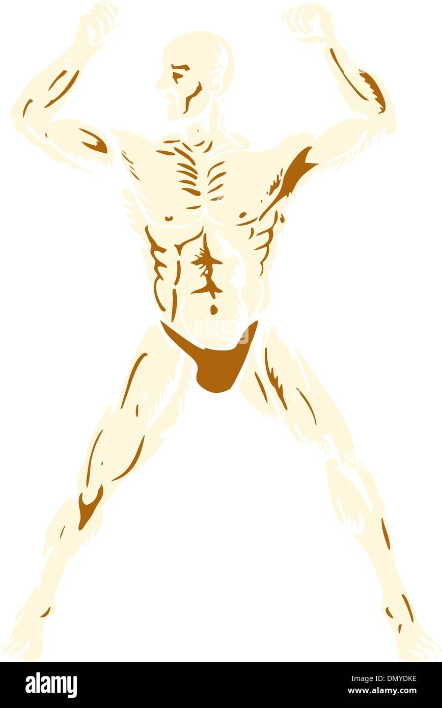 Flexing muscle illustration Cut Out Stock Images & Pictures - Alamy