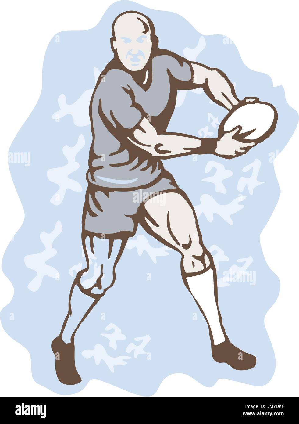 Passing rugby ball Stock Vector Images - Alamy