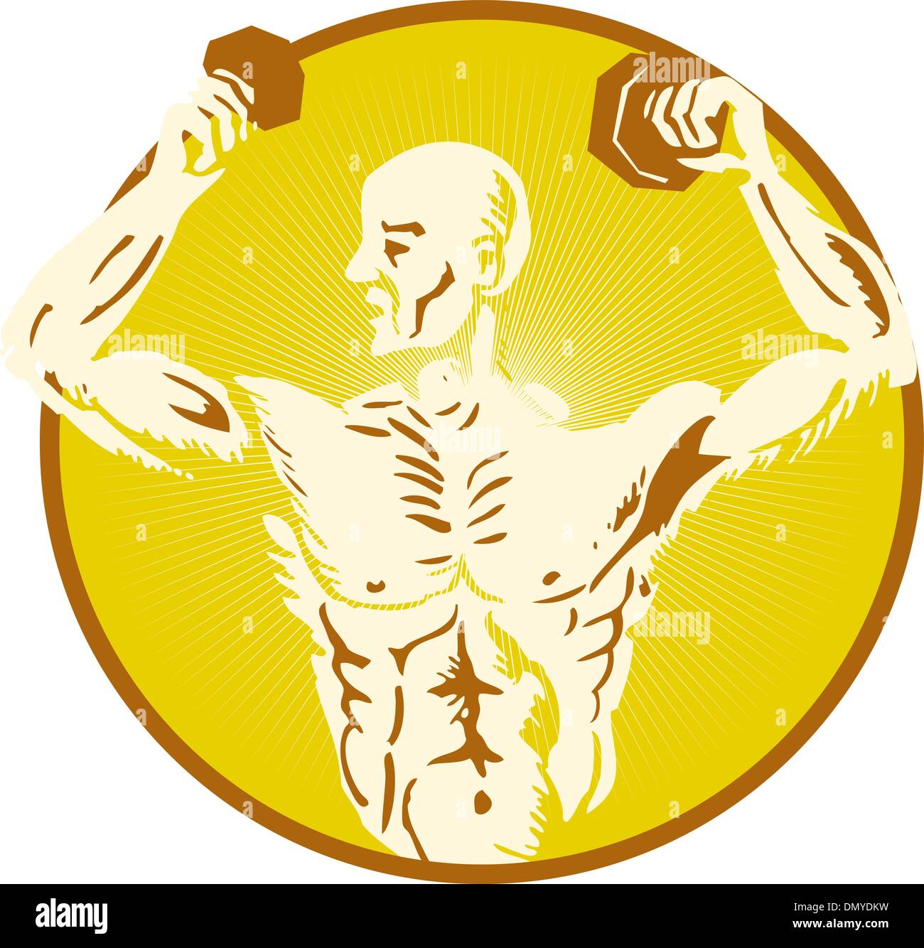 male human anatomy body builder flexing muscle Stock Vector Image & Art ...
