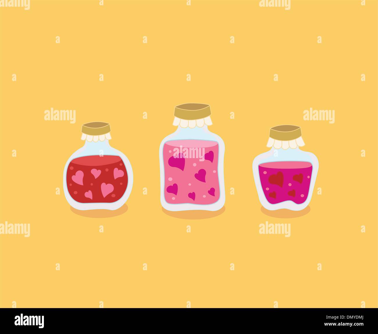 Heart shape bottles Stock Vector Images - Alamy