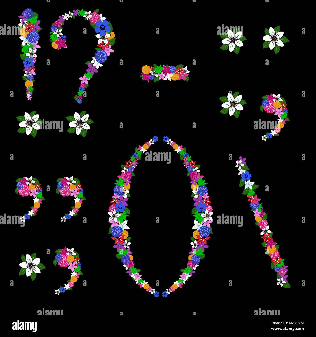Floral punctuation marks Stock Vector Image & Art - Alamy