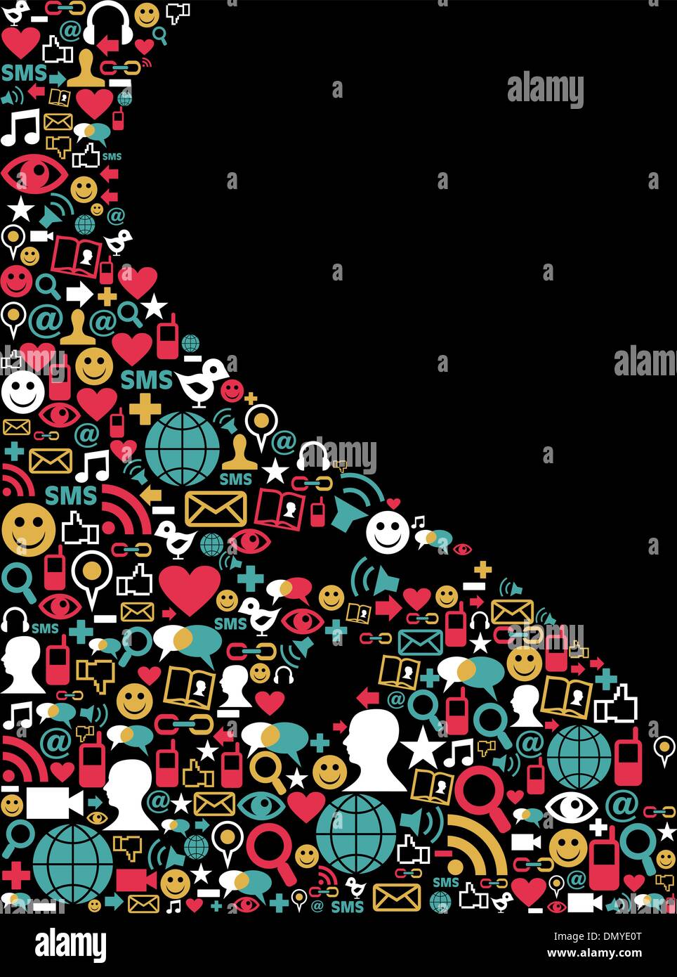 Social media network icon background Stock Vector Image & Art - Alamy