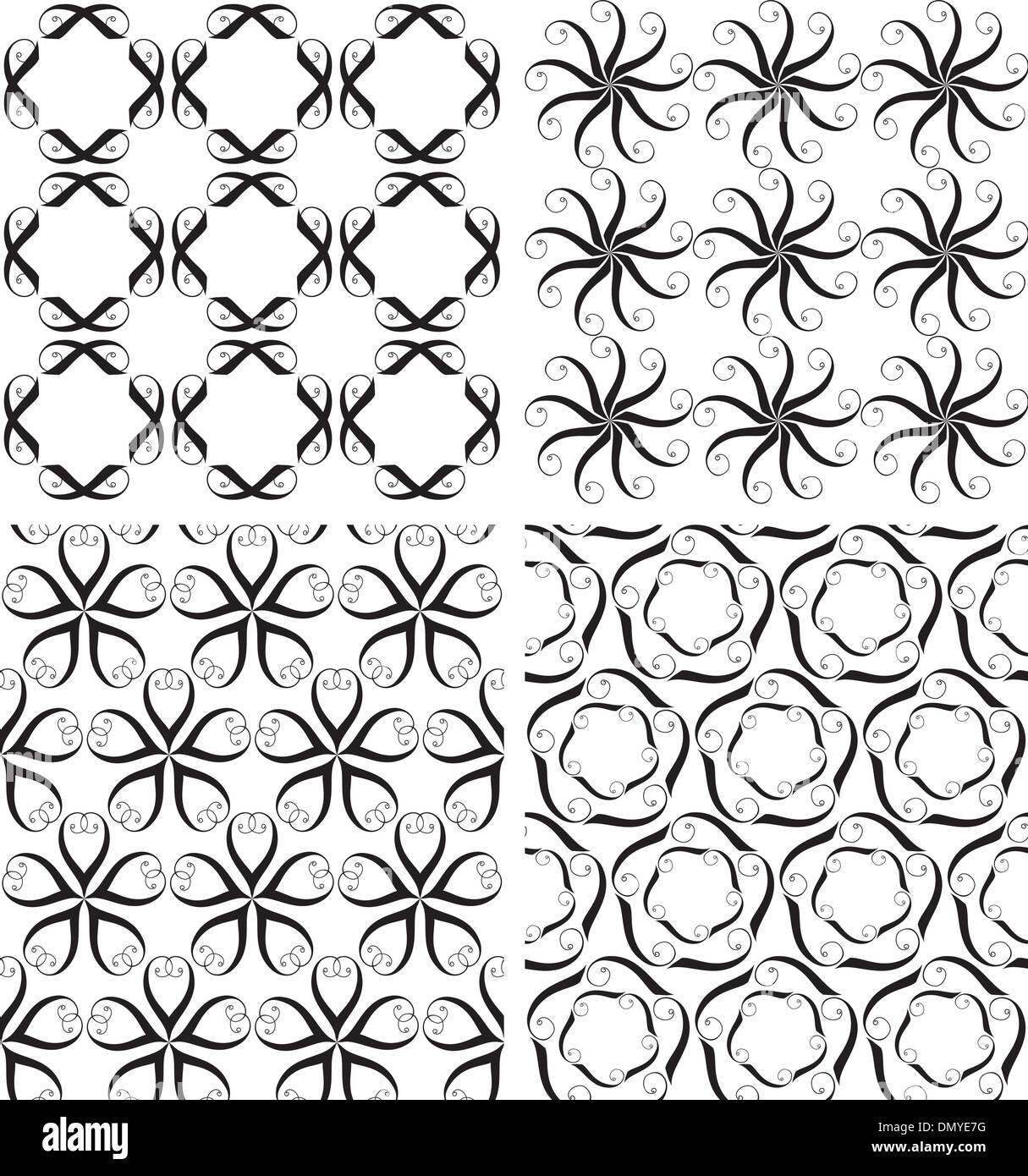 Seamless patterns Black and White Stock Photos & Images - Alamy