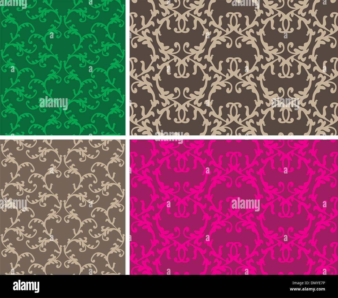 two elegant seamless patterns Stock Vector Image & Art - Alamy