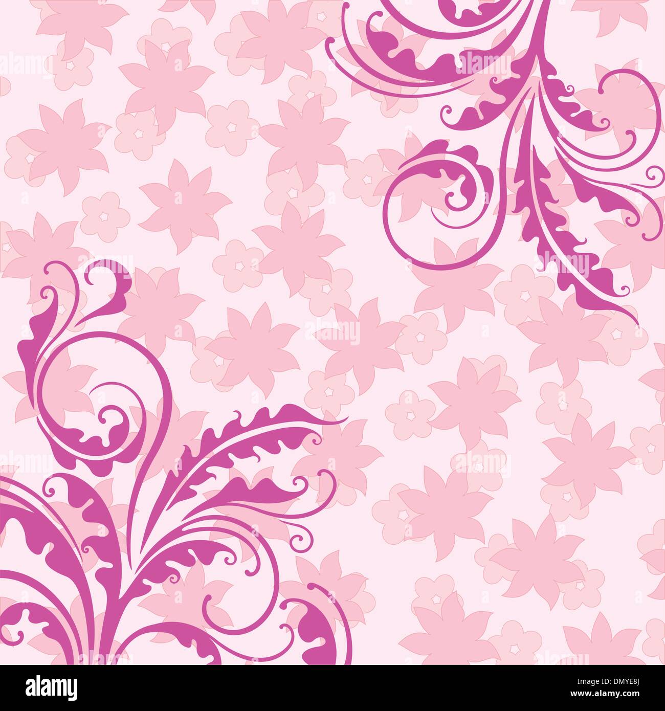 Decorative pink floral background Stock Vector Image & Art - Alamy