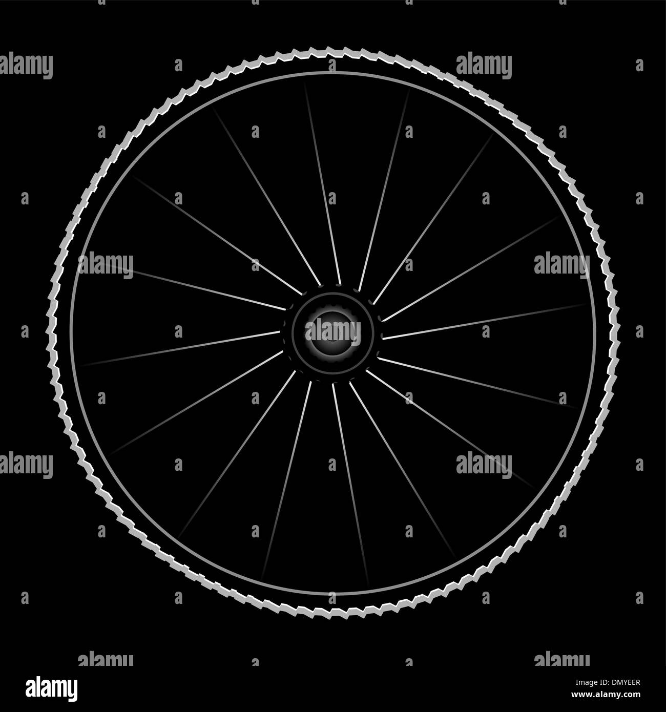Bike wheel - vector illustration on black Stock Vector Image & Art - Alamy