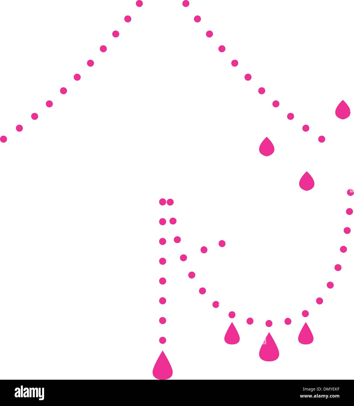 Candle on pink Stock Vector Images - Alamy