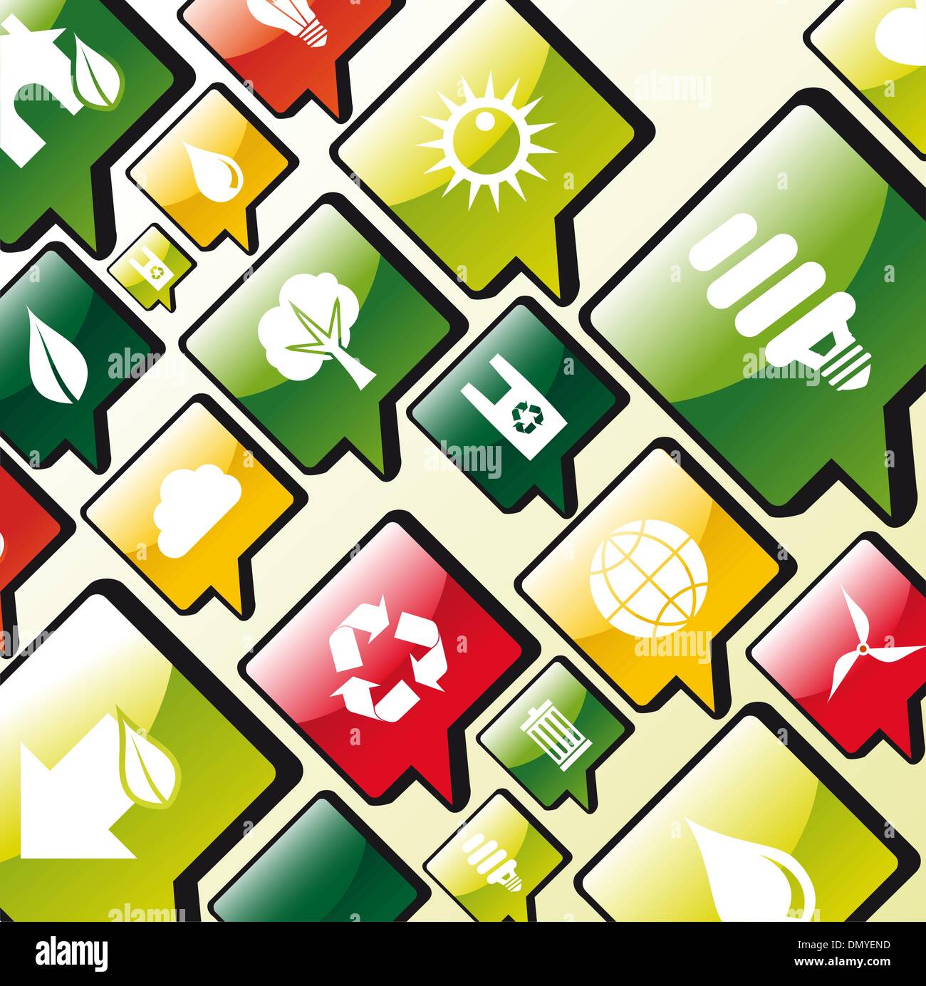 Green environment apps icons background Stock Vector Image & Art - Alamy