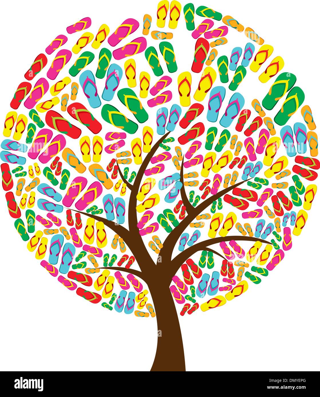 Flip flops in tree shape Stock Vector Image & Art - Alamy