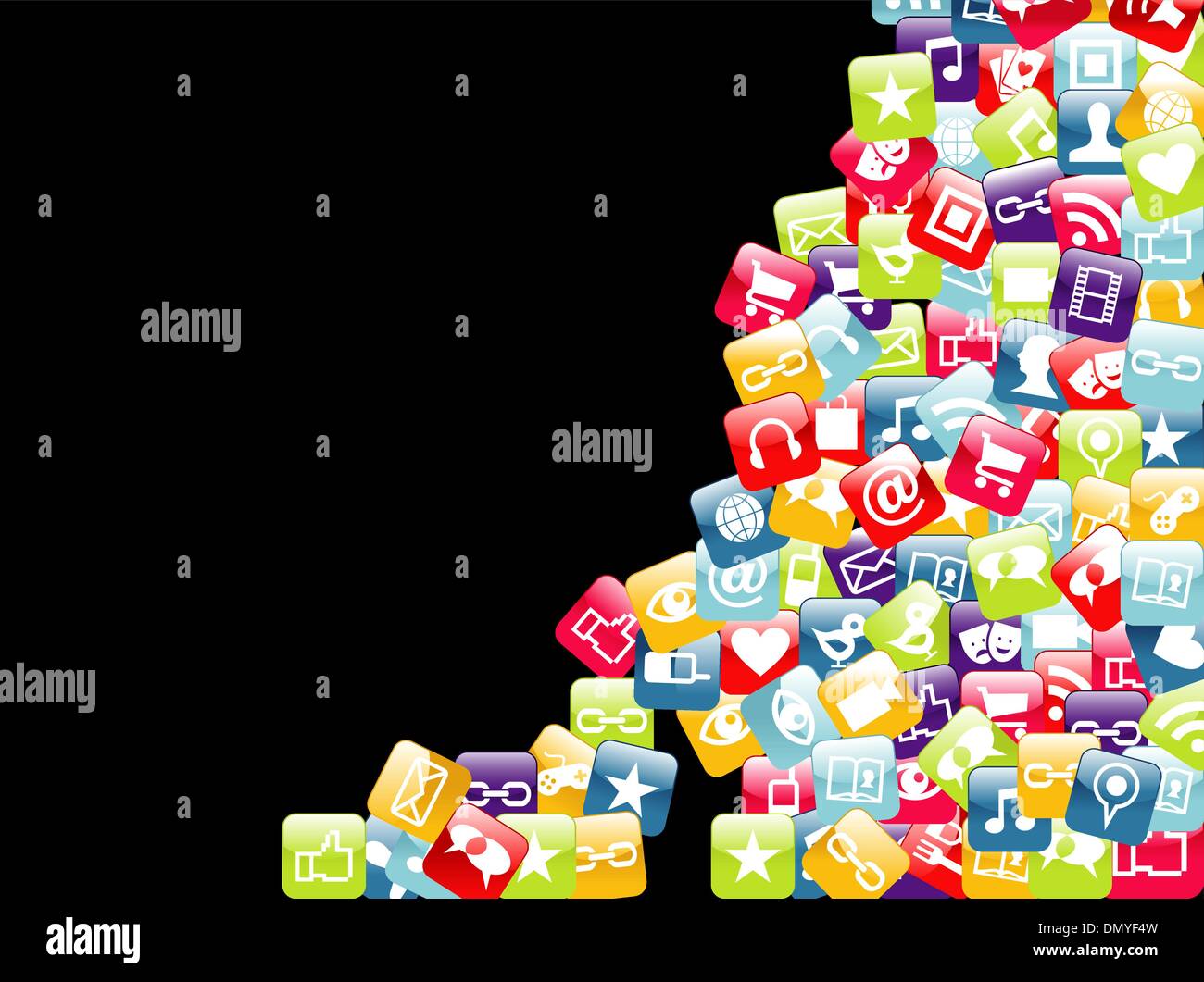 Mobile phone app icons background Stock Vector Image & Art - Alamy