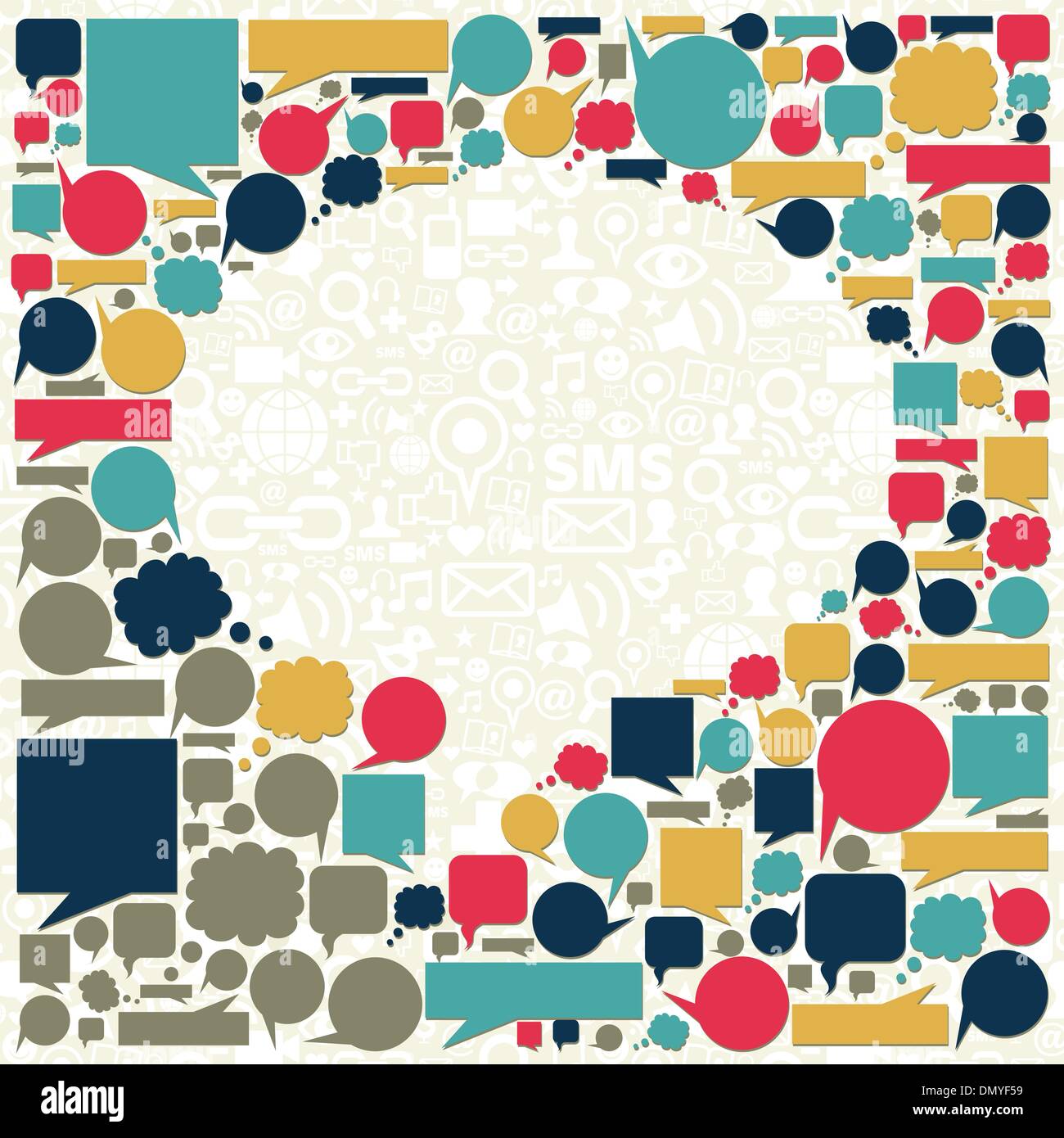 Social media talk bubble texture Stock Vector Image & Art - Alamy