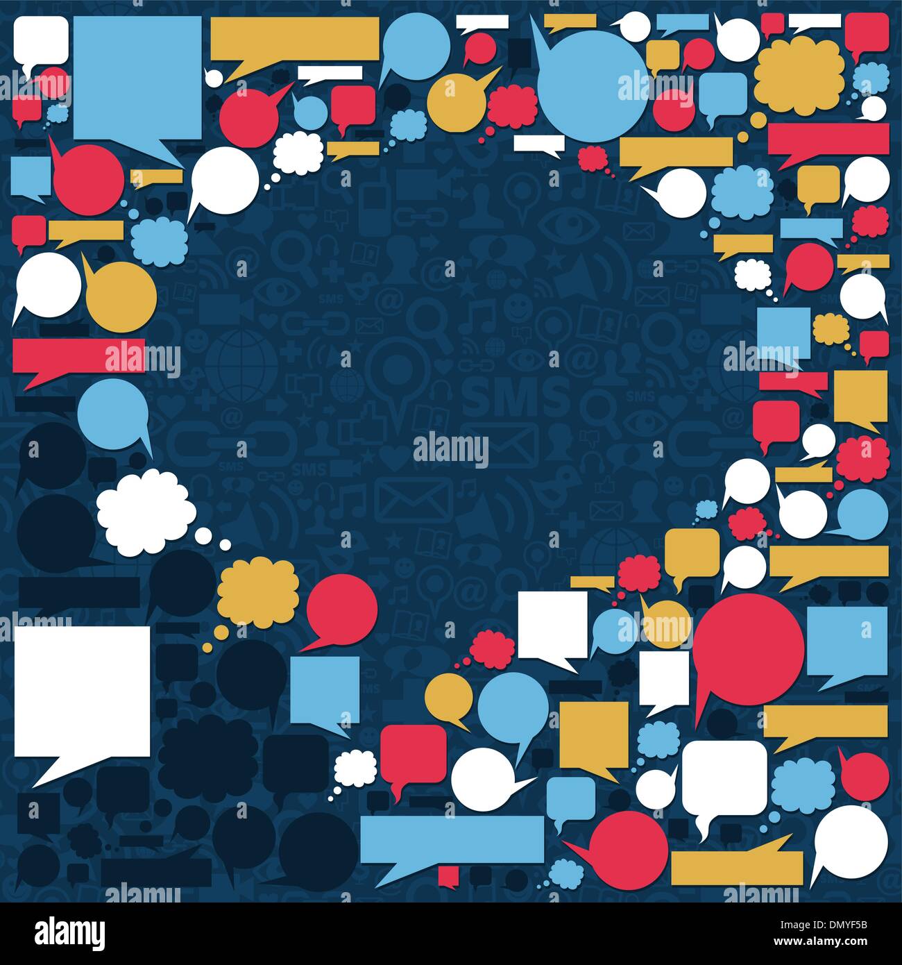 Social media talk bubble texture Stock Vector Image & Art - Alamy