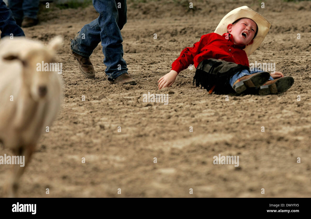 Sep 02, 2006; Okeechobee, FL, USA; Mutton Bustin' competitor Kaleb ...
