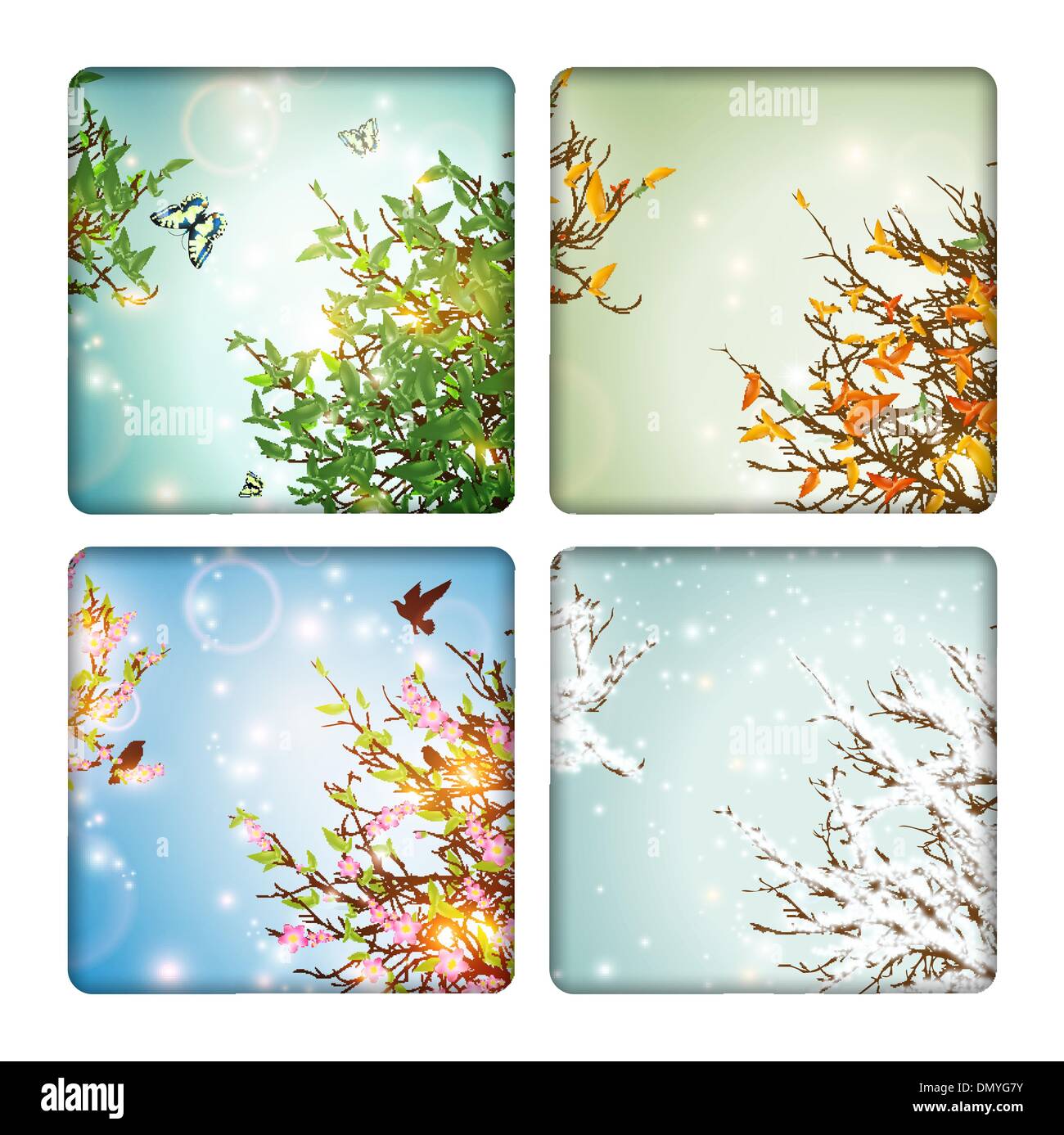 Seasons bird Stock Vector Images - Alamy