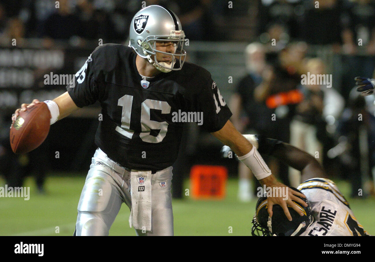 Sep 11, 2006; Oakland, CA, USA; The Oakland Raiders ANDREW WALTER gets ...