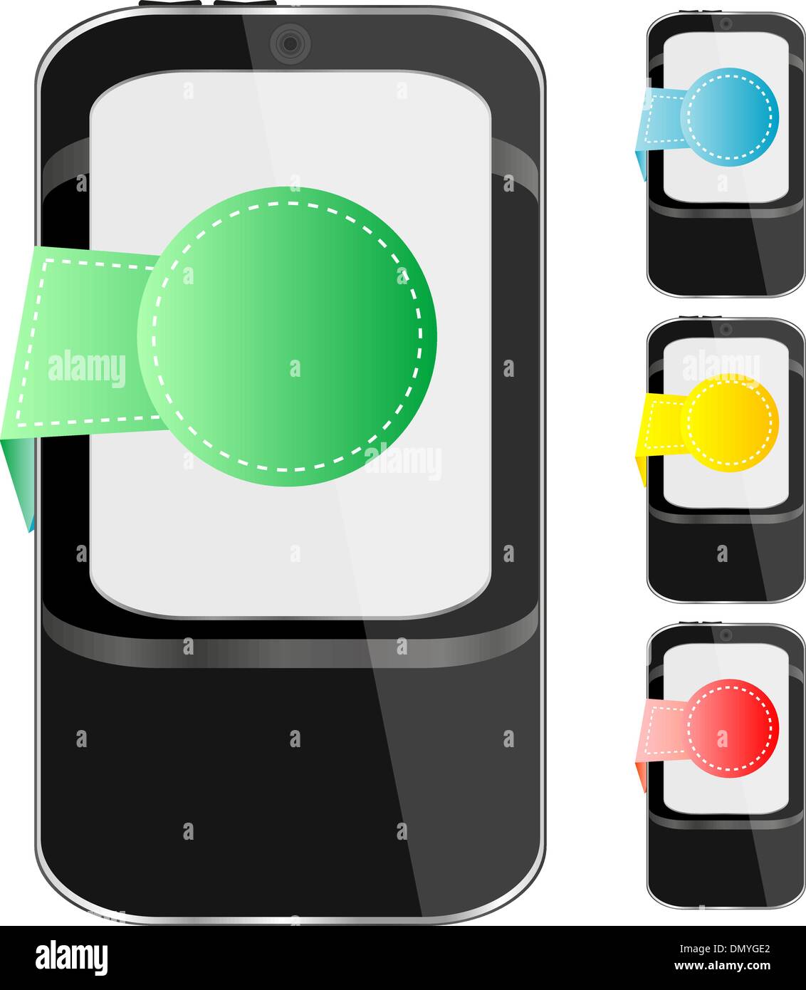 Modern mobile smart phone set Stock Vector Image & Art - Alamy