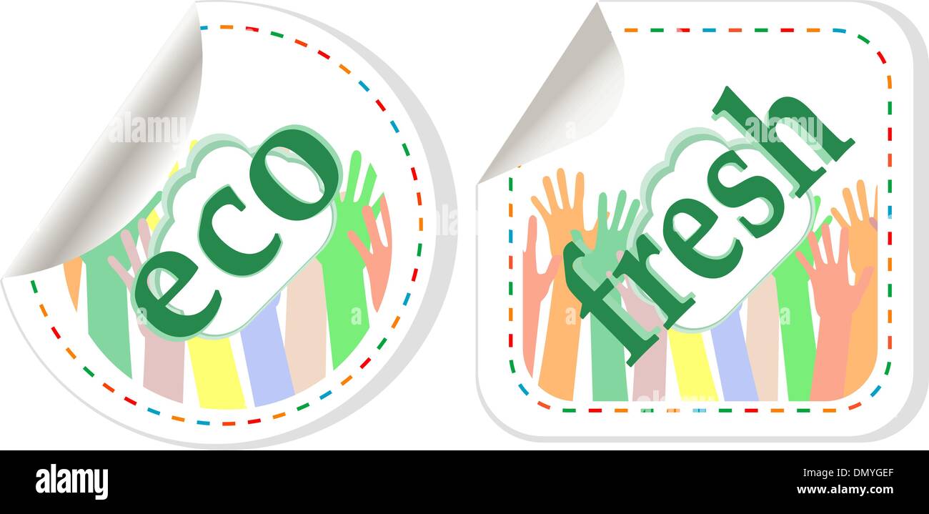 Eco friendly plant labels Stock Vector Images - Alamy