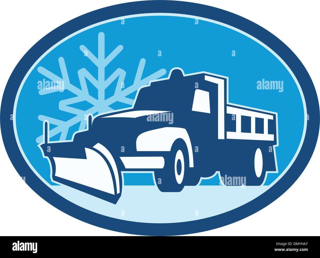 Snow Plow Truck Retro Stock Vector Image & Art - Alamy
