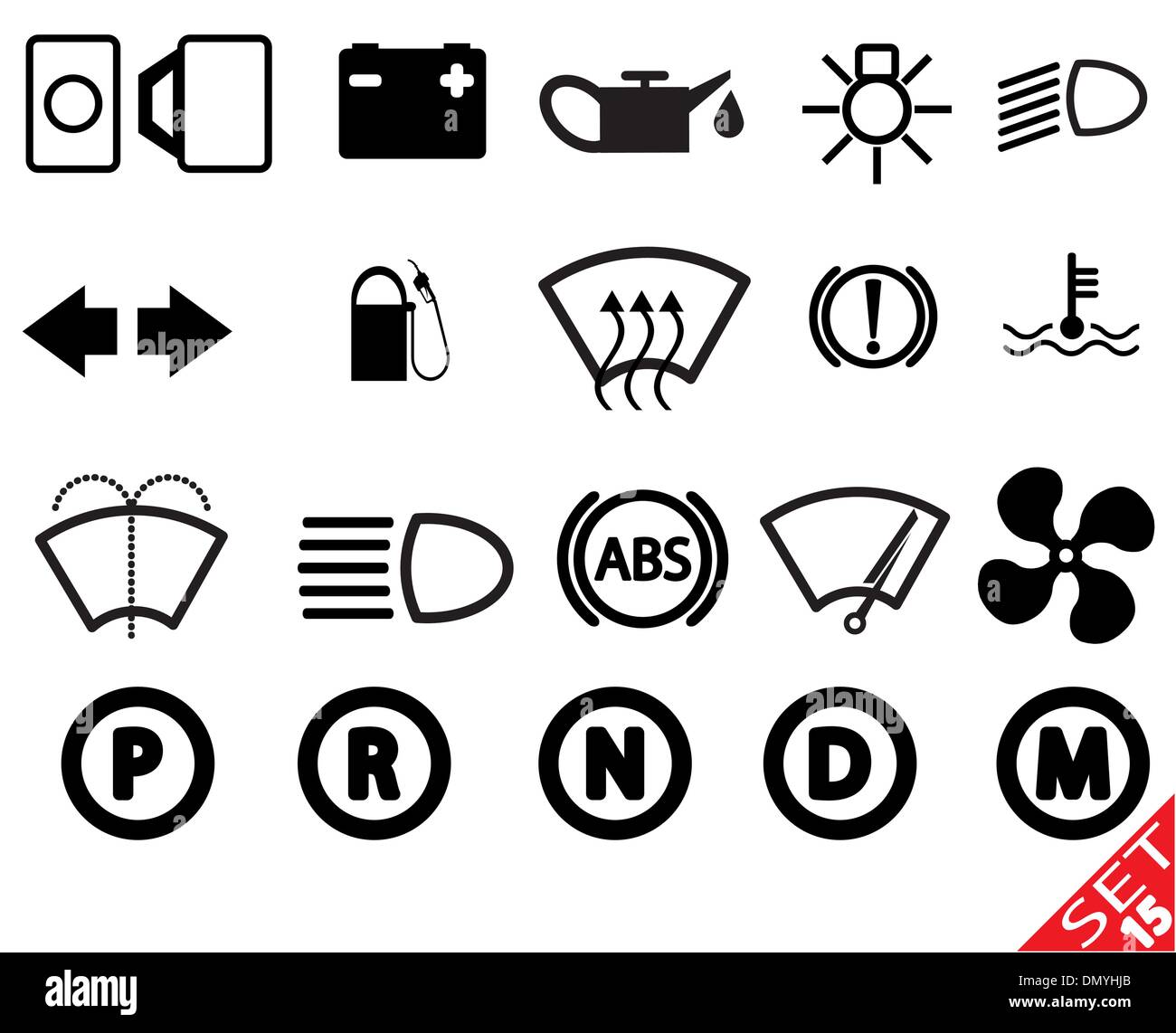 Car part icon set 15 Stock Vector Image & Art - Alamy