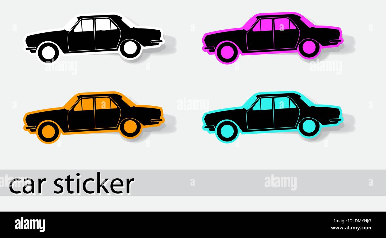 Car stiker icons Stock Vector Image & Art - Alamy