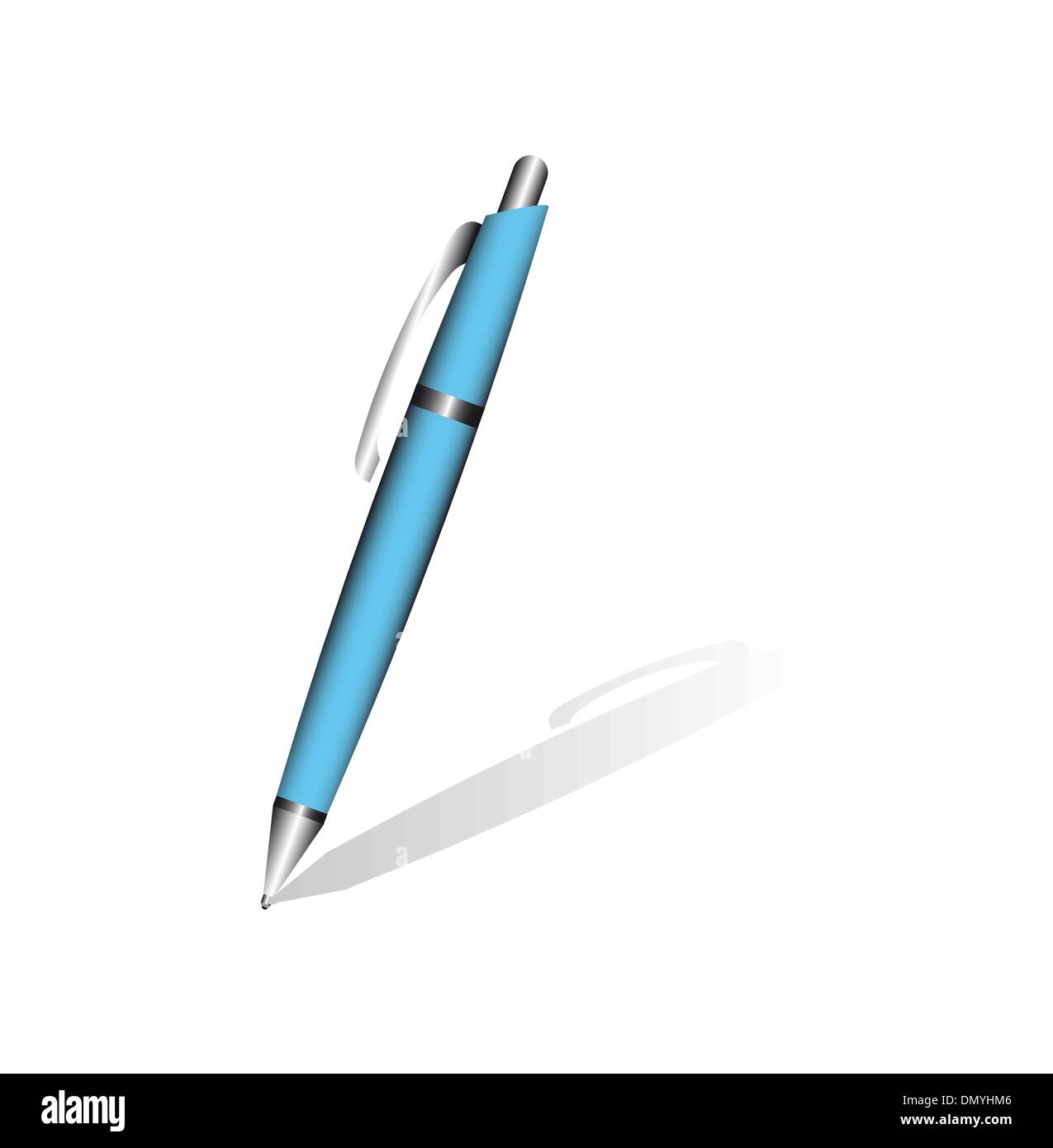 Close up blue ballpoint pen Stock Vector Images - Alamy