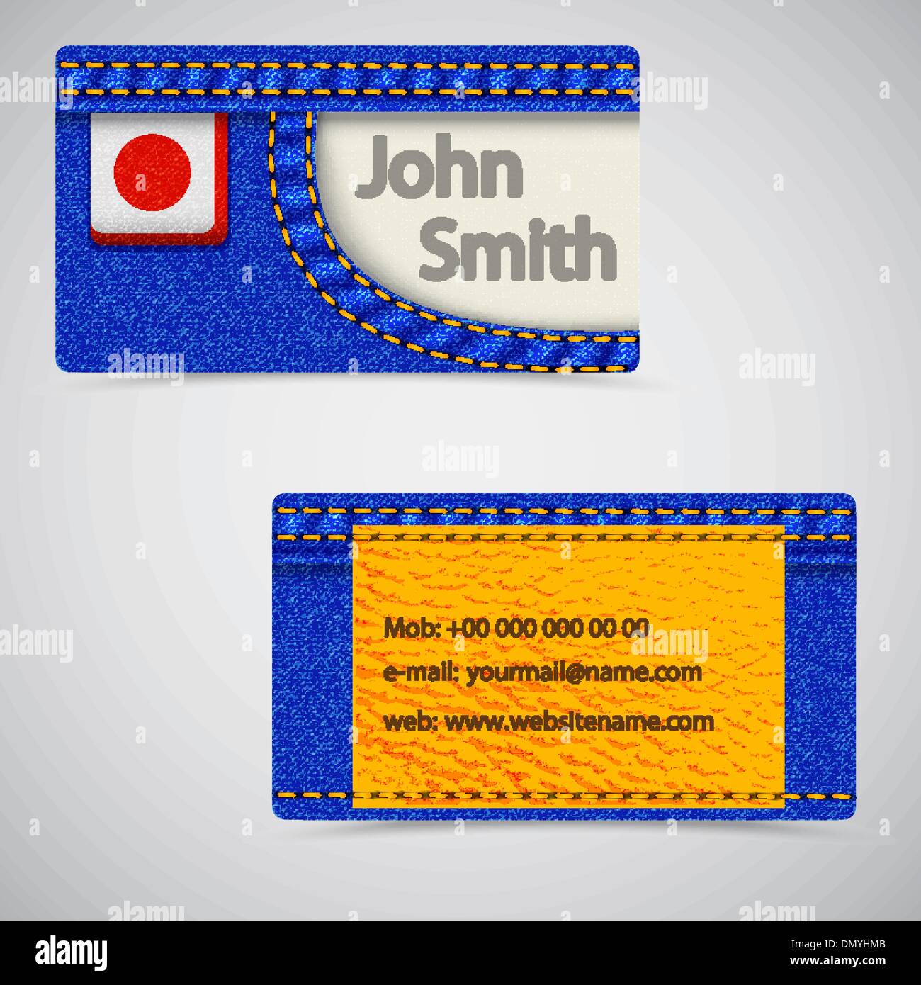 Jeans business card Stock Vector Image & Art - Alamy