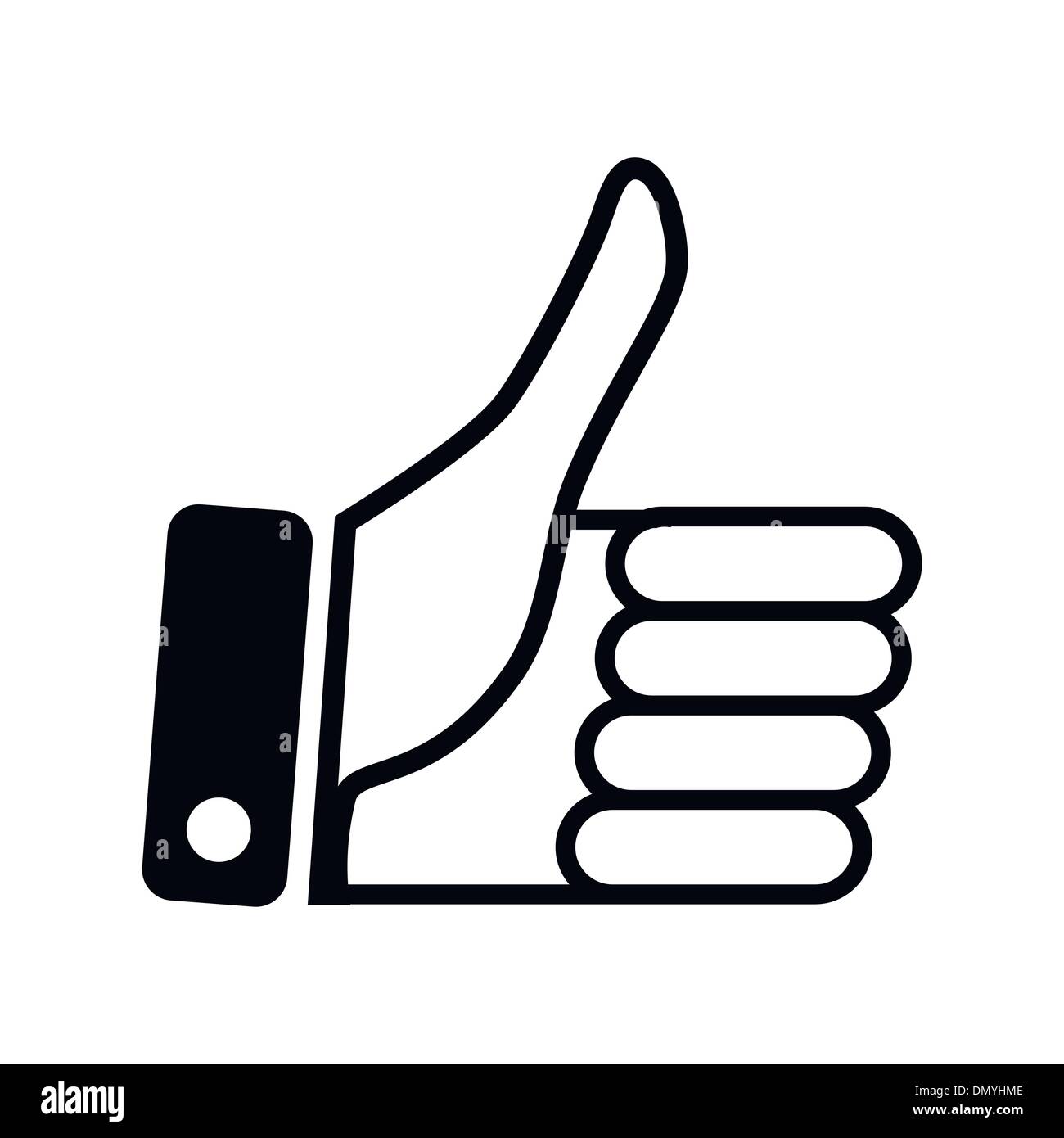 Positive sign of agreement and like Stock Vector Images - Alamy