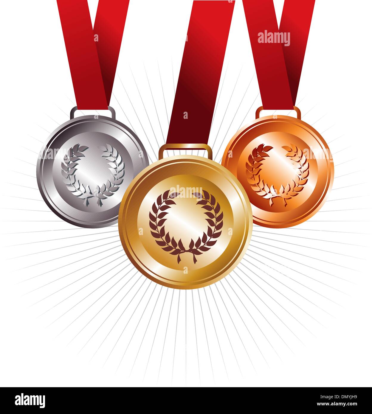 Medals gold Stock Vector Images - Alamy
