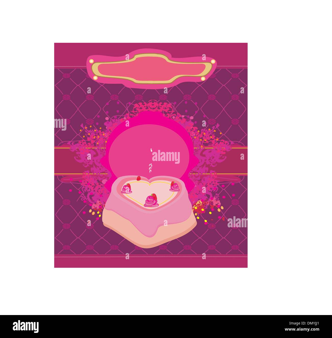 Pink birthday cake cute Cut Out Stock Images & Pictures - Alamy