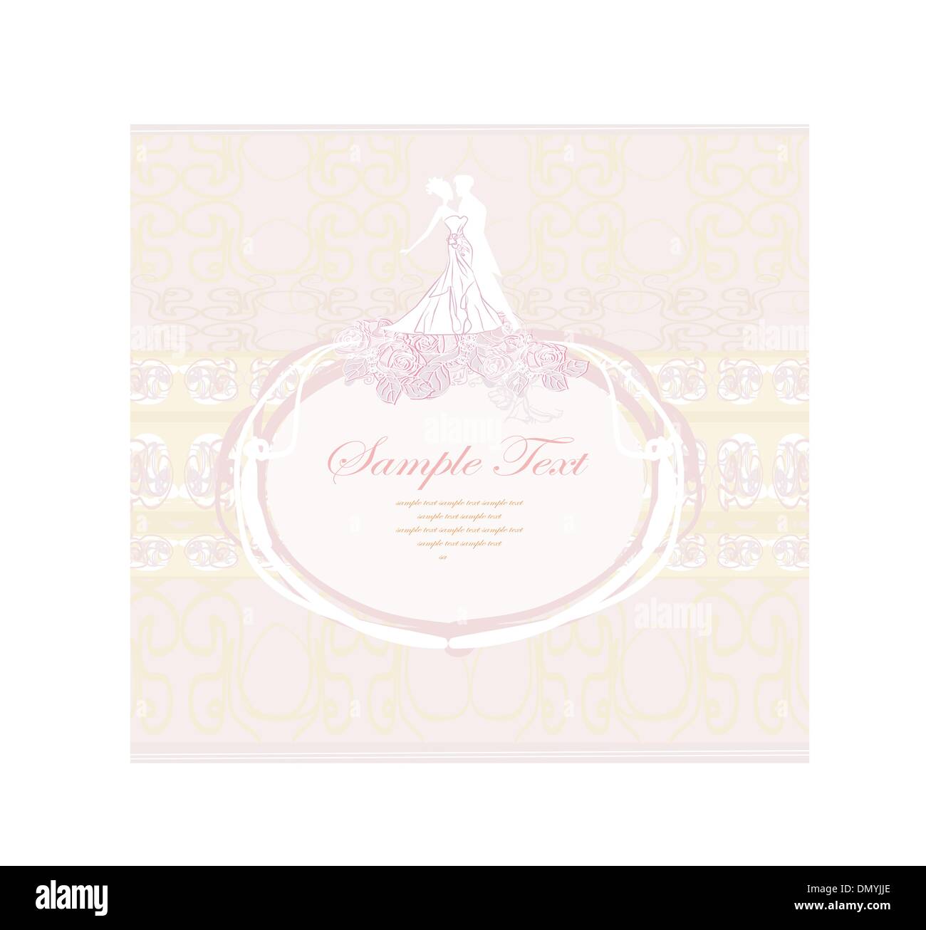 abstract Ballroom couple dancers - invitation card , vector ...