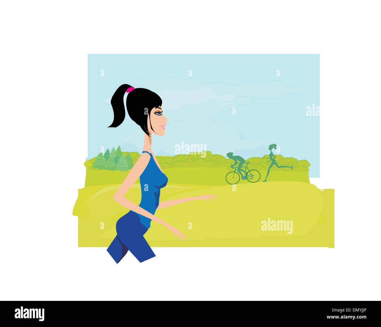 Women in the sun Cut Out Stock Images & Pictures - Alamy
